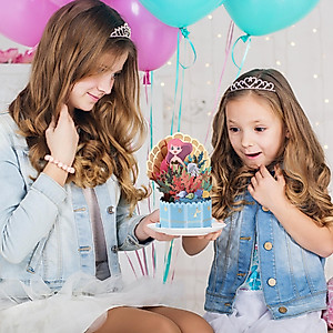 Giiffu The Little Mermaid Pop Up Card, Pop Up Birthday Card for kids, 3D Birthday Greeting Card, Birthday Pop Up Cards for Daughter or Sister, 3D Birthday Card with Envelope, Celebration Card