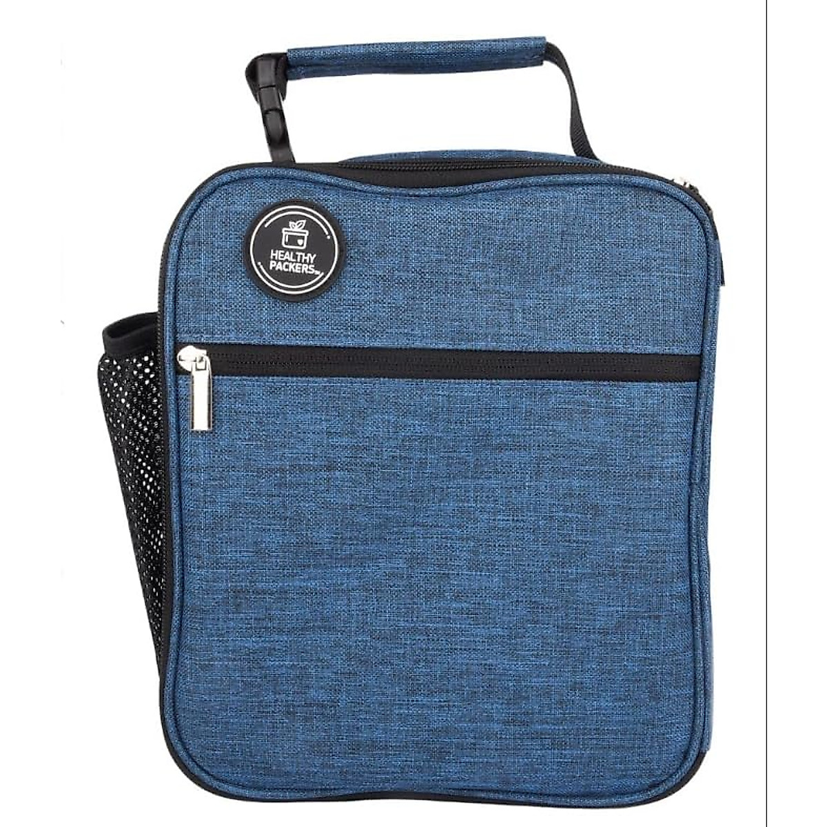 Insulated Lunch Bag for Men, Women & Kids with water bottle holder, Professional lunchbox for adults, Mens lunchbox for work, School and Outdoor Activities, waterproof insulated lunch box, Dark Blue