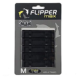 FL!PPER Flipper MAX Magnetic Aquarium Fish Tank Cleaner ABS Replacement Blades - Straight Edge 5-Pack - Acrylic Tanks
