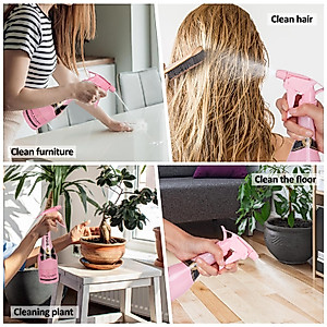 YOUNGFLY Mist Spray Bottle, 9.8oz Pink Rose Champagne Design Salon Water Mister, 280ml Empty Trigger Fine Mist for Barber Hairdresser Home Cleaning Hair