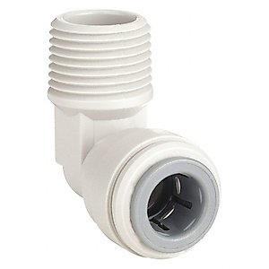 John Guest (PI481223S) Fixed Elbow 3/8" Tube X 3/8" NPT Gray