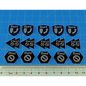 LITKO Game Token Upgrade Set | Compatible with Warhammer Underworlds | Wound | Points | Activation | Moved | Charged | Guard (Multi-Color-Uograde Set)