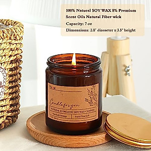 Fixwal 6 Pack Strong Scented Candles Gift Set, 42oz Candles for Home Scented Aromatherapy Soy Wax Glass Jar Candles