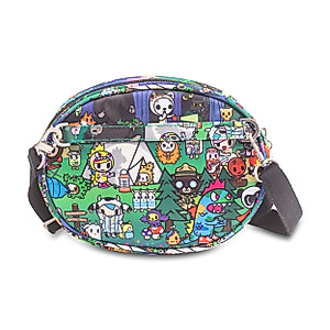 JuJuBe Freedom Belt Bag Fanny Pack, Travel-Friendly 2-in-1 Belt Bag, Lightweight Fashion Waist Pack Bag with Messenger Crossbody Strap (Camp Toki)