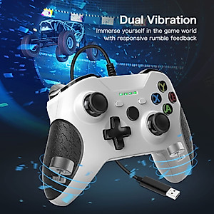 Nolansend Wired Game Controller,High Performance USB Gamepad Remote Joystick Controller with Dual Vibration,Wired Gmme Controller for PC(Win7/8/10)