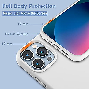 Kimguard Silicone Magnetic Case for iPhone 13 Pro Max Magsafe Case Silicone Phone Case with Microfiber Lining for iPhone 13 Pro Max 6.7 inch 2021,White