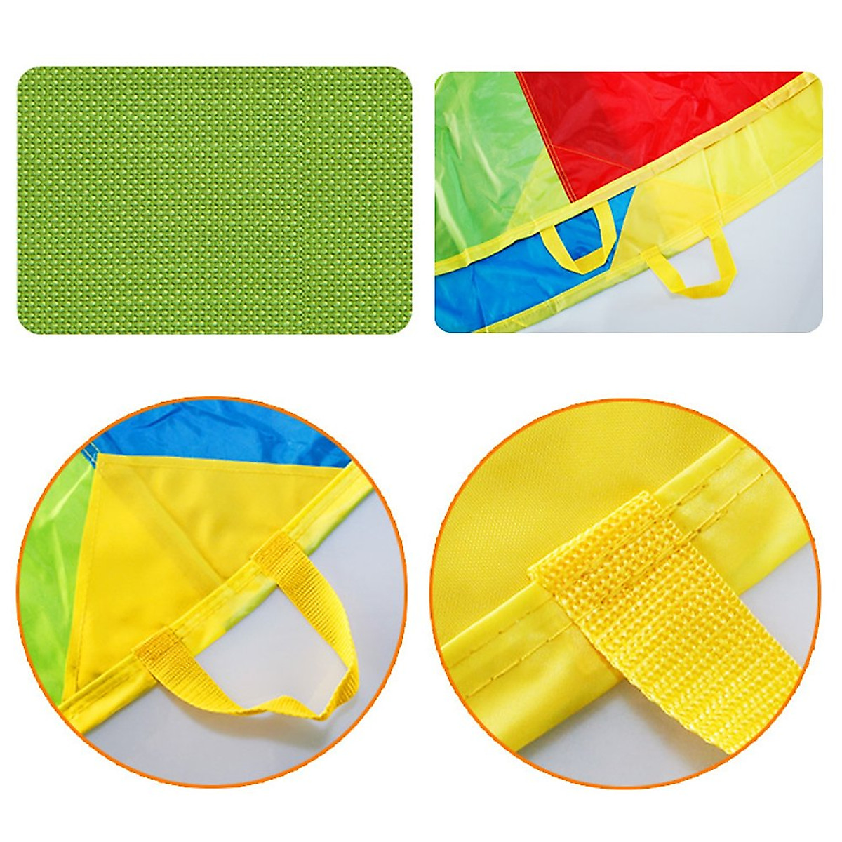 Everfunny Play Parachute, 12 Foot for Kids with 12 Handles Play Parachute for 8 12 Kids Tent Cooperative Games Birthday Gift