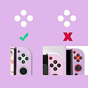 OLYGIVE D-Pad Button Cap Set for Nintendo Switch Joy-con, Switch Thumb Grip Caps, Nintendo Switch Purple Accessories