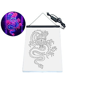 ADVPRO Chinese Dragon Room Display Dual Color LED Neon Sign Blue & Red 12" x 16" st6s34-i3225-br