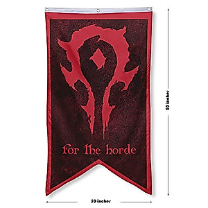 Bayyon For the horde Banner Flag 30x50 Inch Man Cave Home Office Bed Room Decor