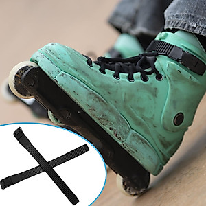 LIOOBO 2 Set Replacement Inline Skate Strap Skating Shoes Energy Strap Skate Strap Buckles Screws for Men Women Kids