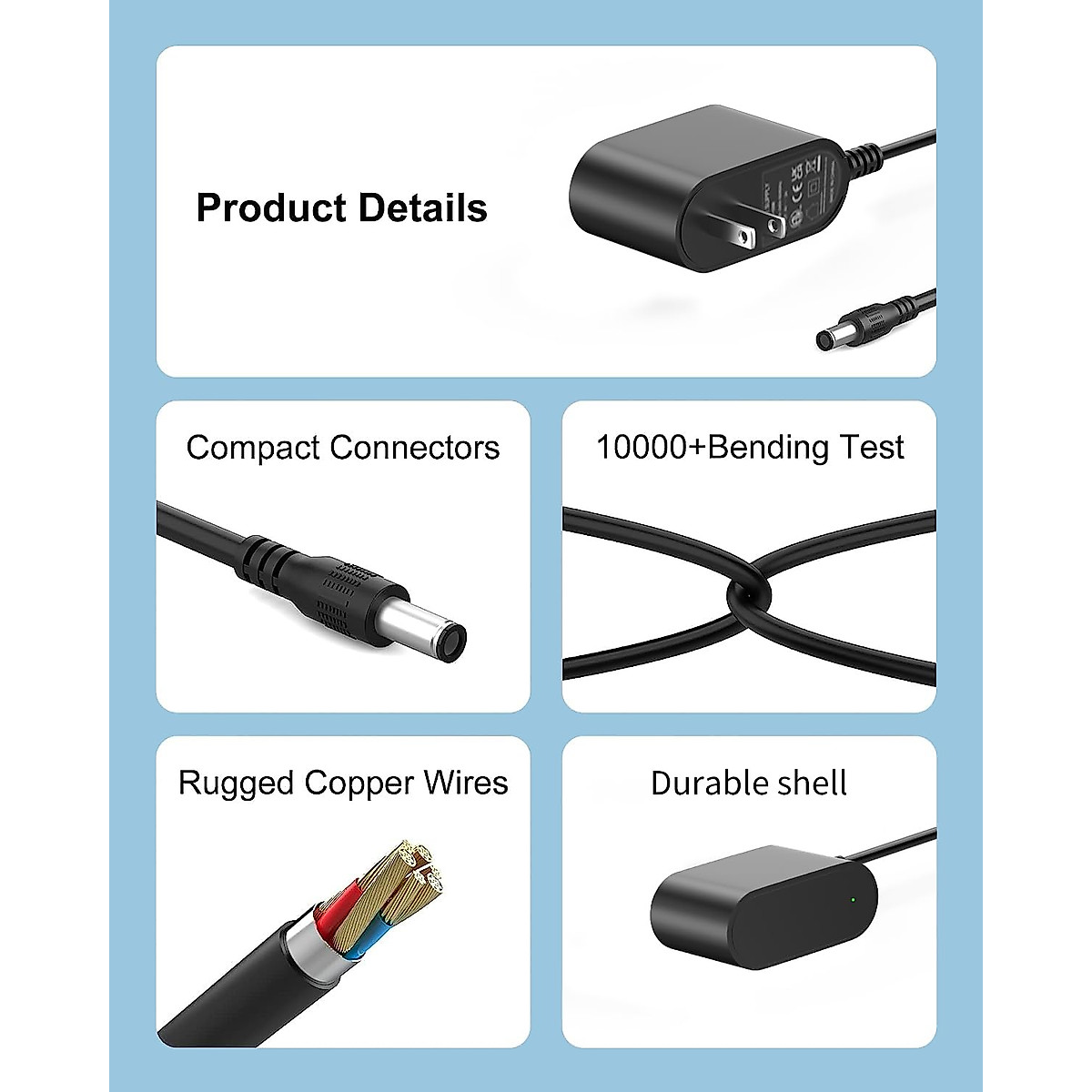 Replacment for Schwinn Power Adapter Compatible with Schwinn 230 270 470 430 420 240 220 130 A10 A20 A40 Bike Exercise Elliptical Recumbent Upright Trainer Power Cord 9V AC Adapter 6.5FT