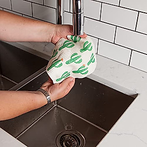 Ecoloie Swedish Sponge Reusable Dishcloth Cacti 6.5 x 8 inches, Set of 2