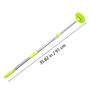 COLLBATH 1 Set Mop Pole Commercial Mop Rotating Mop Part Pole Mopping Mop Handle Replacement Floor Cleaning Mop Rod Mopa para Limpiar Pisos Mops Rotary Mop Rod Stainless Steel Green