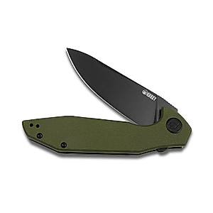 KUBEY Nova KU117E EDC Pocket Knife, Outdoor Hunting Camping Folding Knife with 3.62 Inch D2 Blade and Solid G10 Handles, Secure Reversible Clip for Men and Women