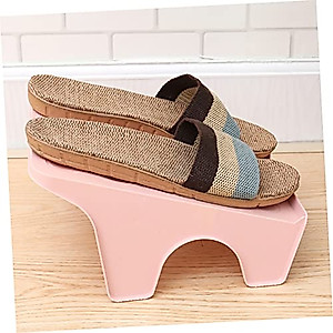 Veemoon Double Shoe Tray Sneaker Holder Clear Shoe Rack 3pcs Shoe Stack Closet Shoe Storage Stand Shoe Rack Organizer Shoes Holder Practical Shoes Holder Footwear Storage Rack Bracket Pp