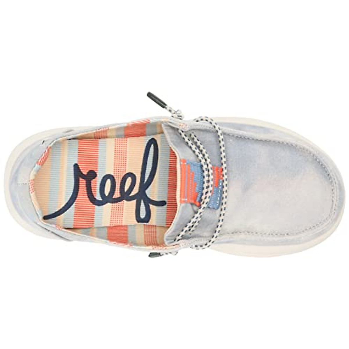 Reef Girls Kids Cushion Coast Sneaker, Washed Ocean, 2 Big