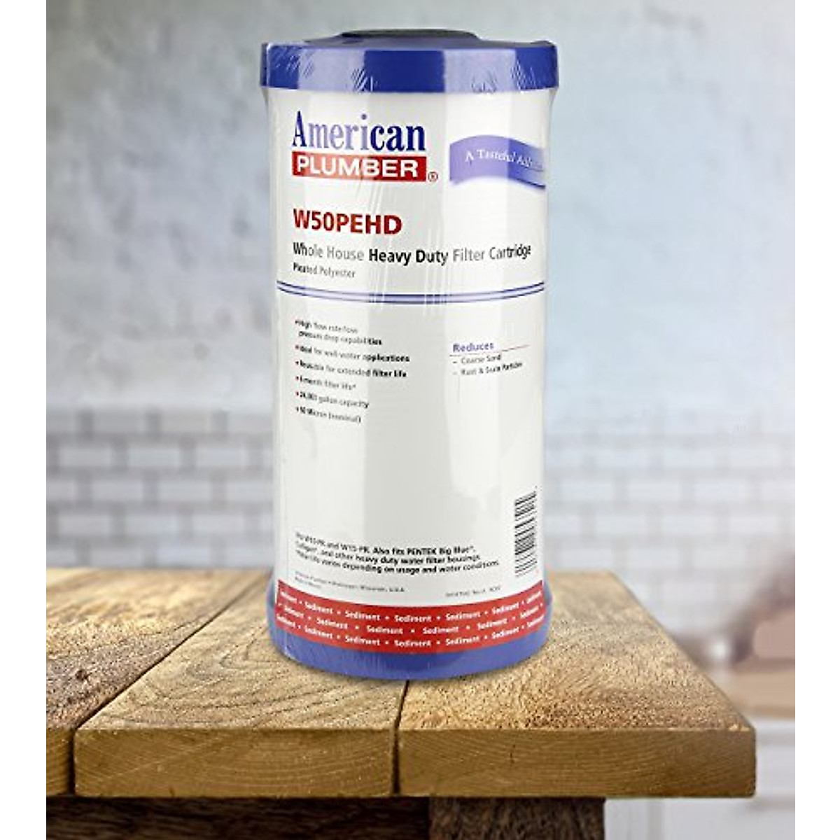 American Plumber W50PEHD Sediment Filter, 1 Count (Pack of 1), White