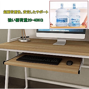 Desktop Extender Sliding Keyboard Tray Keyboard Slider 54/60/70x27cm Wooden Extension Table Installed Under The Table Strong Load-bearing Capacity Easy To Assemble Ergonomics Adjust Posture Improve Fa