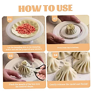 1PC Baozi Maker, 7 x 7 x 4 Inch Reusable Bun Momo Maker, Food-Grade ABS Bun Dumpling Maker, Portable Kitchen Tool Gadgets for Homemade Bao Buns, Cooking Tools for Home Kitchen