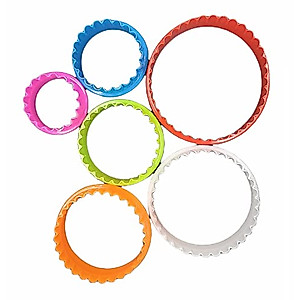 Handy Housewares 6pc Dual-Sided Biscuit/Cookie Dough Cutter Set, Straight Round and Scalloped Flower Edged, Dishwasher Safe (1 Set)