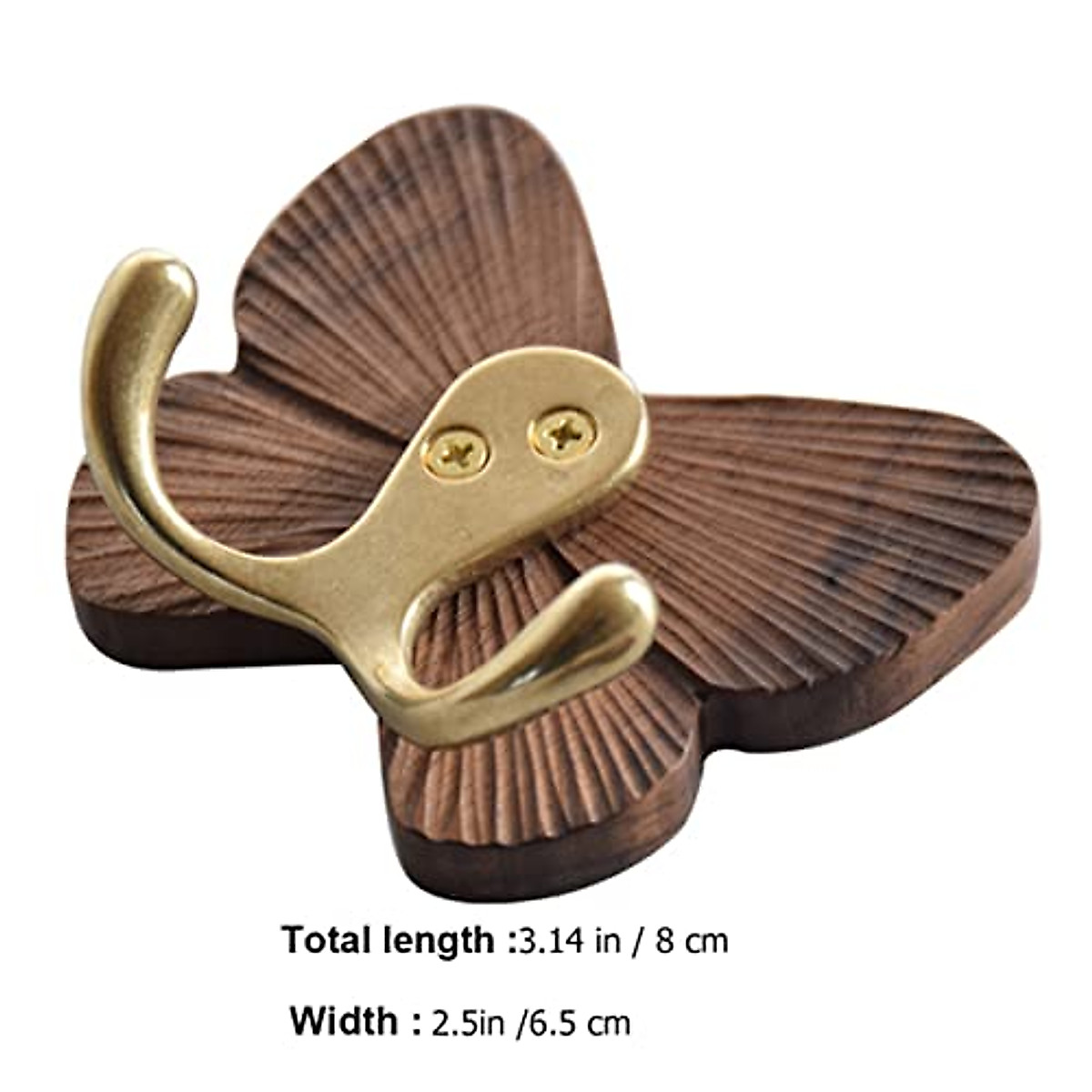 Alipis 3 pcs Hangers Storage Hooks Mounted Practical Balcony Retro Utility Robe Hanging Wall-Mounted Hardware Towel Scarf Wall Wooden Handbag Hat for Purse Natural Shape Rack