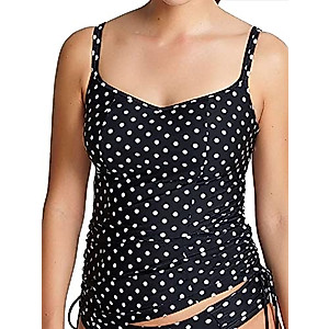 Panache Swim Women's Anya Spot Underwire Tankini, Navy/White, 38HH