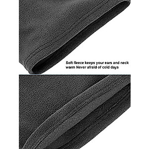 SATINIOR 6 Pieces Ear Warmer Headband Warmer Face Mask Fleece Neck Gaiter Touch Screen Winter Knit Gloves for Men and Women