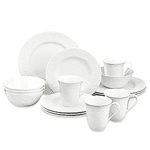 Lenox Opal Innocence Carved Dinnerware, 21.55 LB, 16-Piece Place Setting