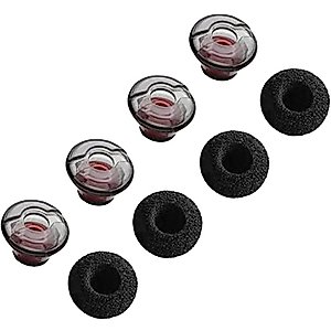 A-Focus Voyager 5200 Eartips Set, Comfortable Replacement Ear Tips Kits Earpads Foam Earbuds Ear Gels Compatible with Plantronics Voyager 5200 5210 5220 Legend Headset Medium M Gray 4 Pcs