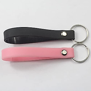 kcpros 2Pcs Rubber Silicone 4 Buttons Smart Key Fob Cover Case Skin Protector Keyless with Keychain Compatible with Subaru Ascent BRZ Crosstrek Forester Impreza Legacy Outback STI WRX Black Pink