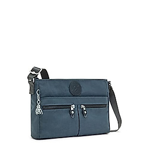 Kipling Women's New Angie Handbag, Lightweight Crossbody, Travel Bag, Nocturnal Grey