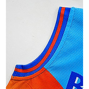 Basketball Jersey for Kids No.6 Space Movie Basketball Superstar No.6 Tshirt Fashion Sport Tank Tops Quick Dry Basketball Cartoon Movie Jersey Novelty Sportwear Tops Tee for Boys Halloween Costume #6