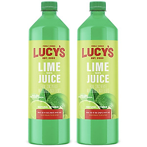 Lucy’s Family Owned - 100% Lime Juice, 32 oz. Bottle (Pack of 2)