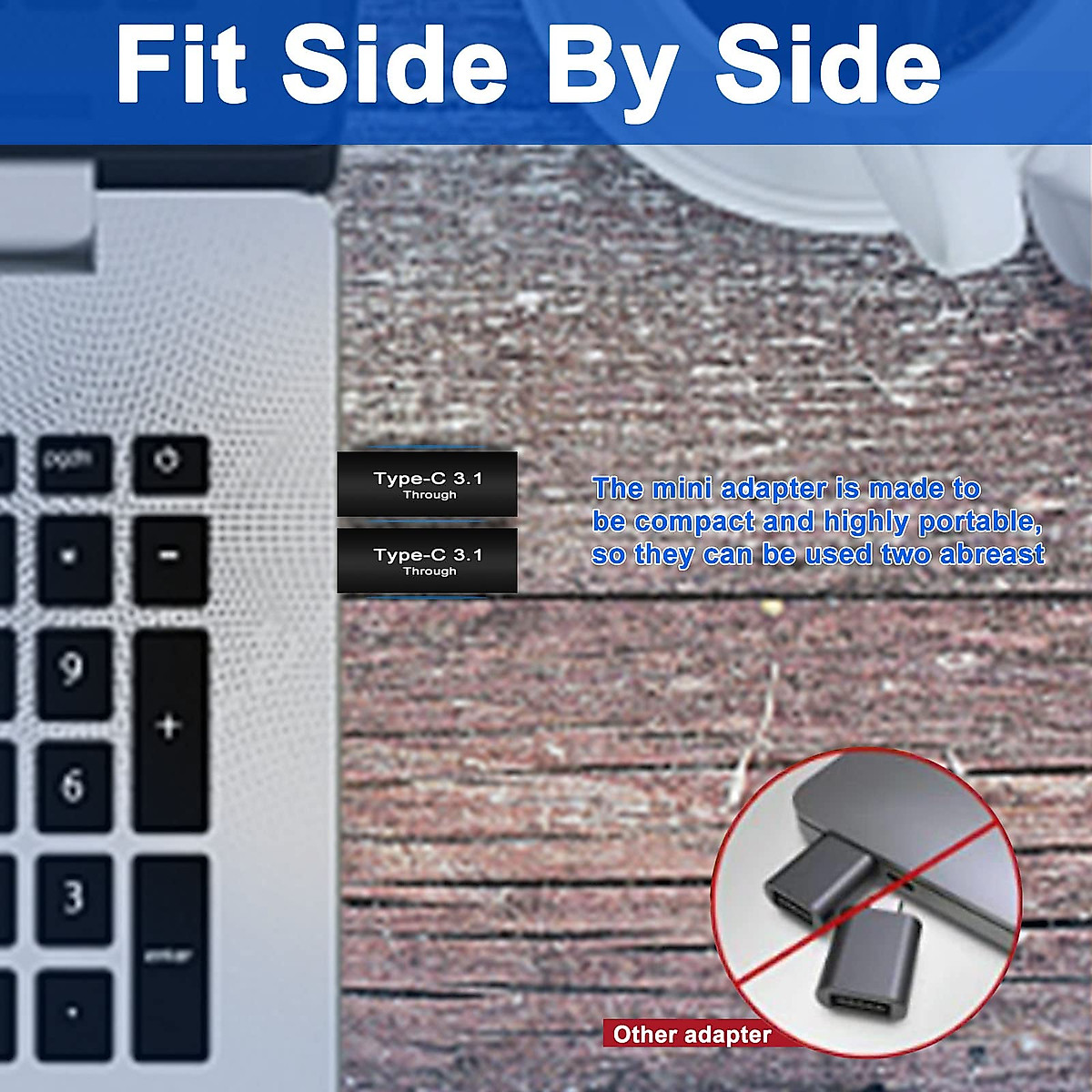 Leehitech [3in1 Pack USB 3.1 C Extension Coupler Adapter:USB C Male to Male,USB C Female to Female,USB C Male to Female Supports Fast Charging and Data Transfer Extension, up to 10GBbps Rate