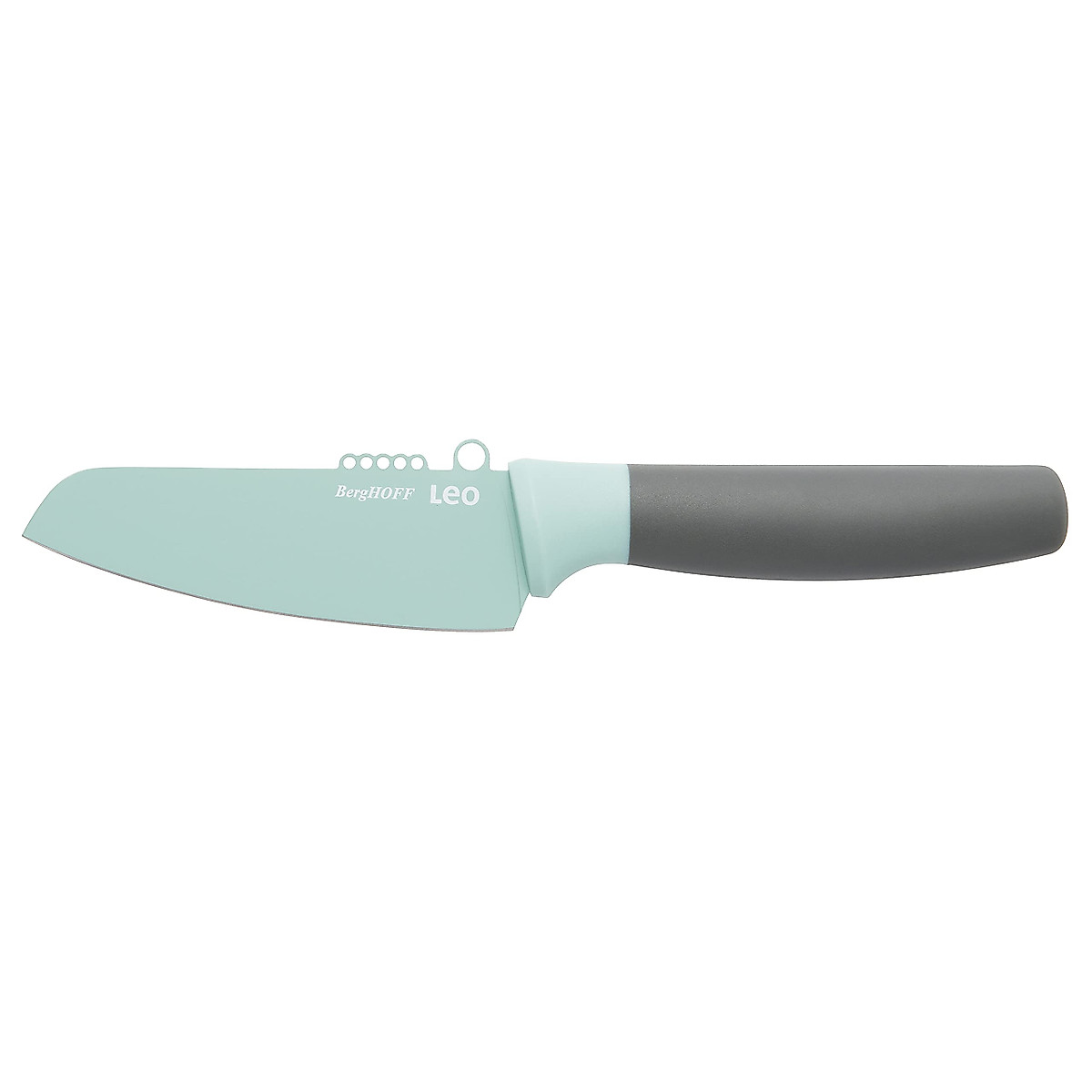 BergHOFF Leo Ceramic Coated Non-Stick Vegetable Knife with Zester, 11cm, Stainless Steel, Green, 5.5 x 24.5 x 2 cm