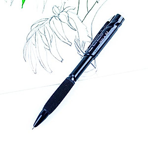 Pentel Twist-Erase GT, 0.7mm, Mechanical Pencil Transparent Black, Box of 12 (QE207A)