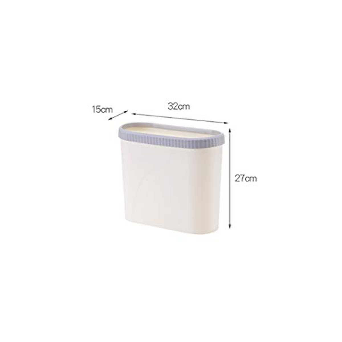 VOSAREA Slim Garbage can Waste Basket Can for Waste bin Trash Basket Slim can Narrow Spaces Plastic Plastic Garbage Plastic Garbage can