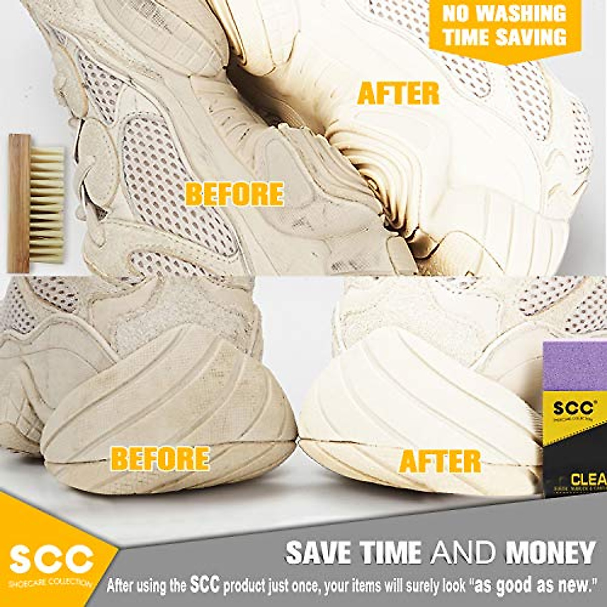 Professional Suede Shoe Cleaner Kit. Suede Brush & Suede Eraser for Shoes & Boots. New Suede & Nubuck Cleaning Essential Kit for Napped Leather Coats, Jackets, Furniture, Seats, Gloves & Sneakers.