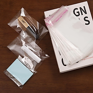 200 Pack Sealing Cellophane Bags - Clear Cookie Bags Resealable, Self Adhesive for Packaging Gifts, Cookies - Candy Bags, Jewelry Bags, Sample Bags - 3X5 Inch