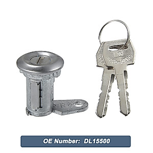 X AUTOHAUX 1 Set DL15500 Car Door Lock Cylinder W/Keys for Ford F100 1967-1979 for Ford F150 1975-1979 for Ford F250 F350 1967-1979