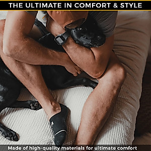 William Painter Titan No Show Socks, Black, No-Slip, Snug and Soft for Casual or Athletic Wear, One Size Fits All, For Men and Women (3 Pack