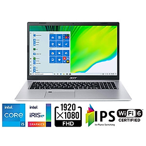 Acer Aspire 5 A517-52-59SV, 17.3" Full HD IPS Display, 11th Gen Intel Core i5-1135G7, Intel Iris Xe Graphics, 8GB DDR4, 512GB NVMe SSD, WiFi 6, Fingerprint Reader, Backlit Keyboard
