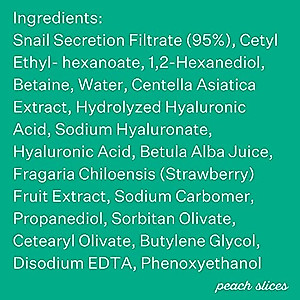 Peach Slices | Snail Rescue All-in-One Oil Free Face Moisturizer | 95% Snail Mucin | Lightweight, Long-Lasting Hydration | Silicone-Free | Face Cream | Skin Care | Clean & Cruelty-Free | 2.82 oz