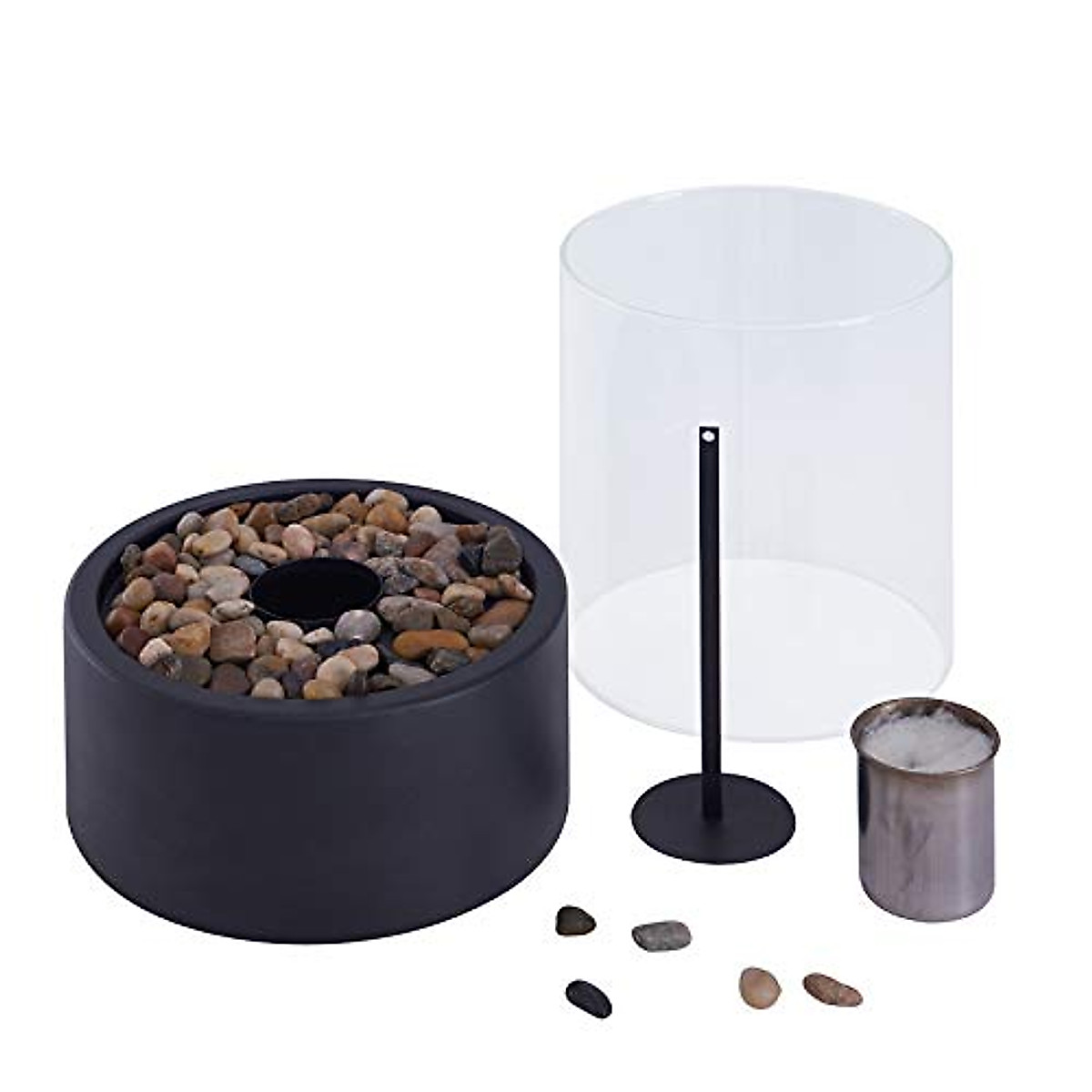 Danya B. Indoor/Outdoor Portable Tabletop Fire Pit – Clean-Burning Bio Ethanol Ventless Fireplace - Small