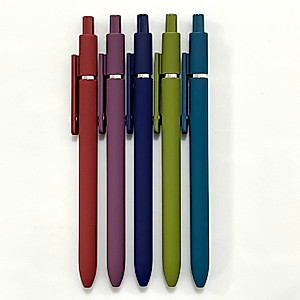 sencoo 5 pack Blue Gel Pens Quick Dry Ink Pens Fine Point Retractable Roller Ball Pens 0.5 mm Smooth Writing Pens Cute Pens Aesthetic pens for School Office Home Diary Gift Pens (Blue)