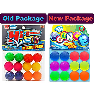 2CHILL Super Bouncy Balls Hi Bounce (6 Packs of 12 Balls) Small Toys Party Favors. Racketball Kids Prize Premium Giveaways Gift Toy. Mini Colorful Rubber Balls. Bulk Party Favors. 967-6s