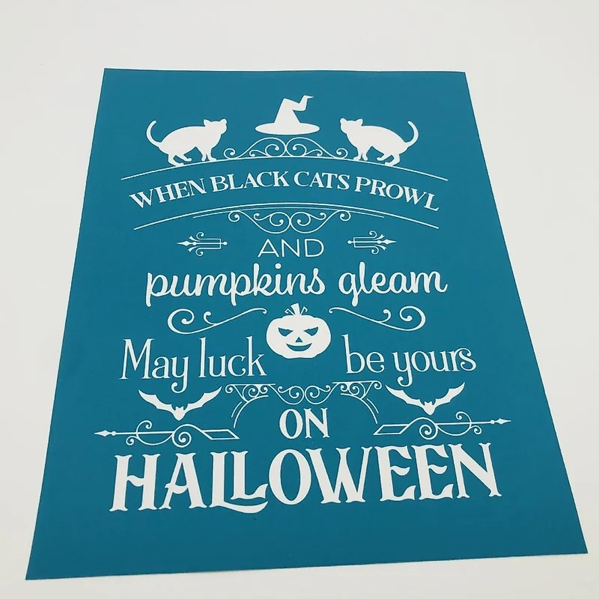 MANGOUSONG Screen Printing Kit,22x28cm Halloween Theme Mesh Screen Stencils Self-Adhesive Silk Screen Printing Stencil for Canvas Bag