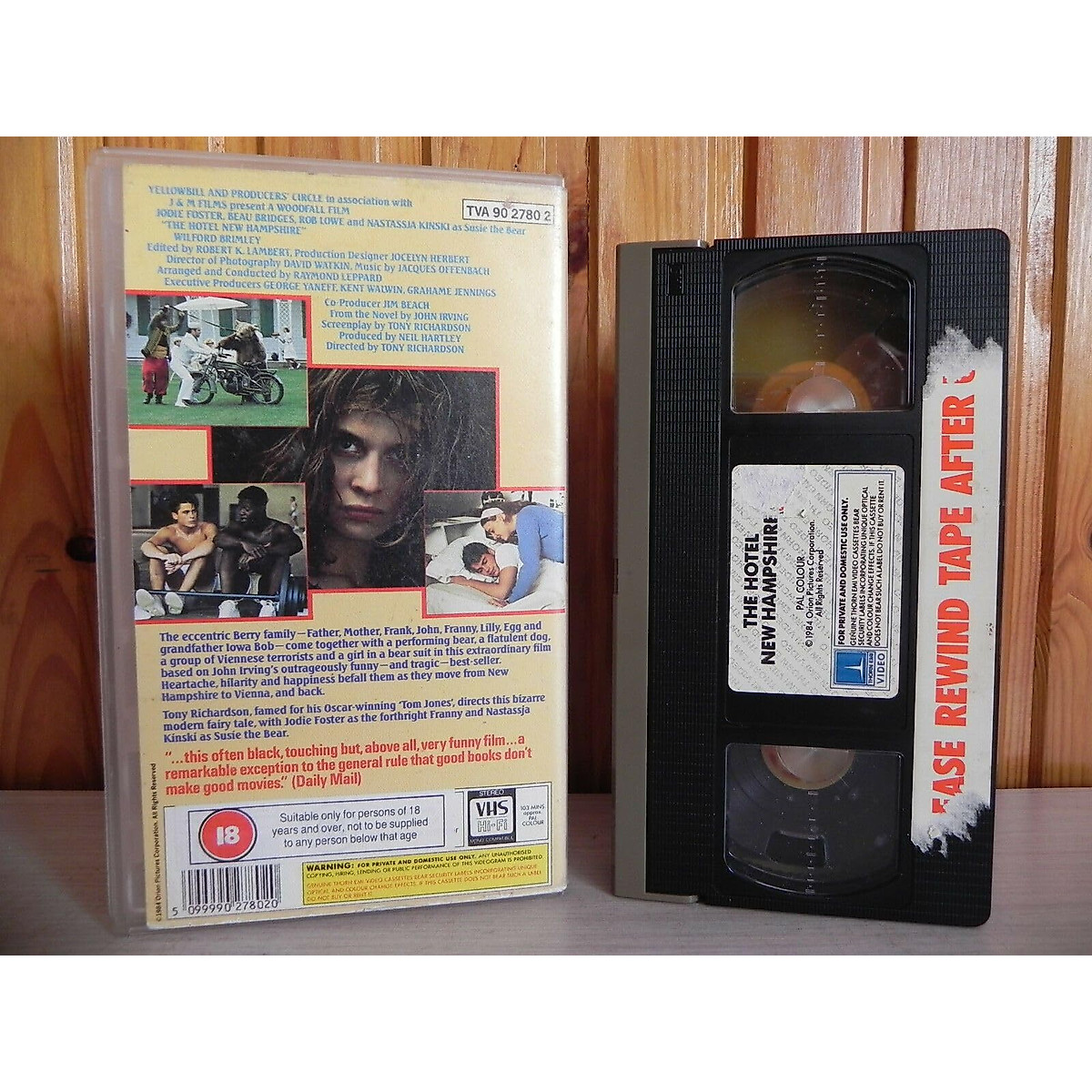 The Hotel New Hampshire - Thorn EMI - Jodie Foster - Beau Bridges - Pal VHS