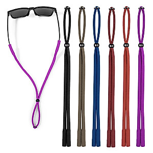 VOOGLASS Glasses Strap(6 PCS) Sports Eyeglass Strap,Adjustable Sunglasses Lanyard Neck Holders Cord Retainer for Men Women